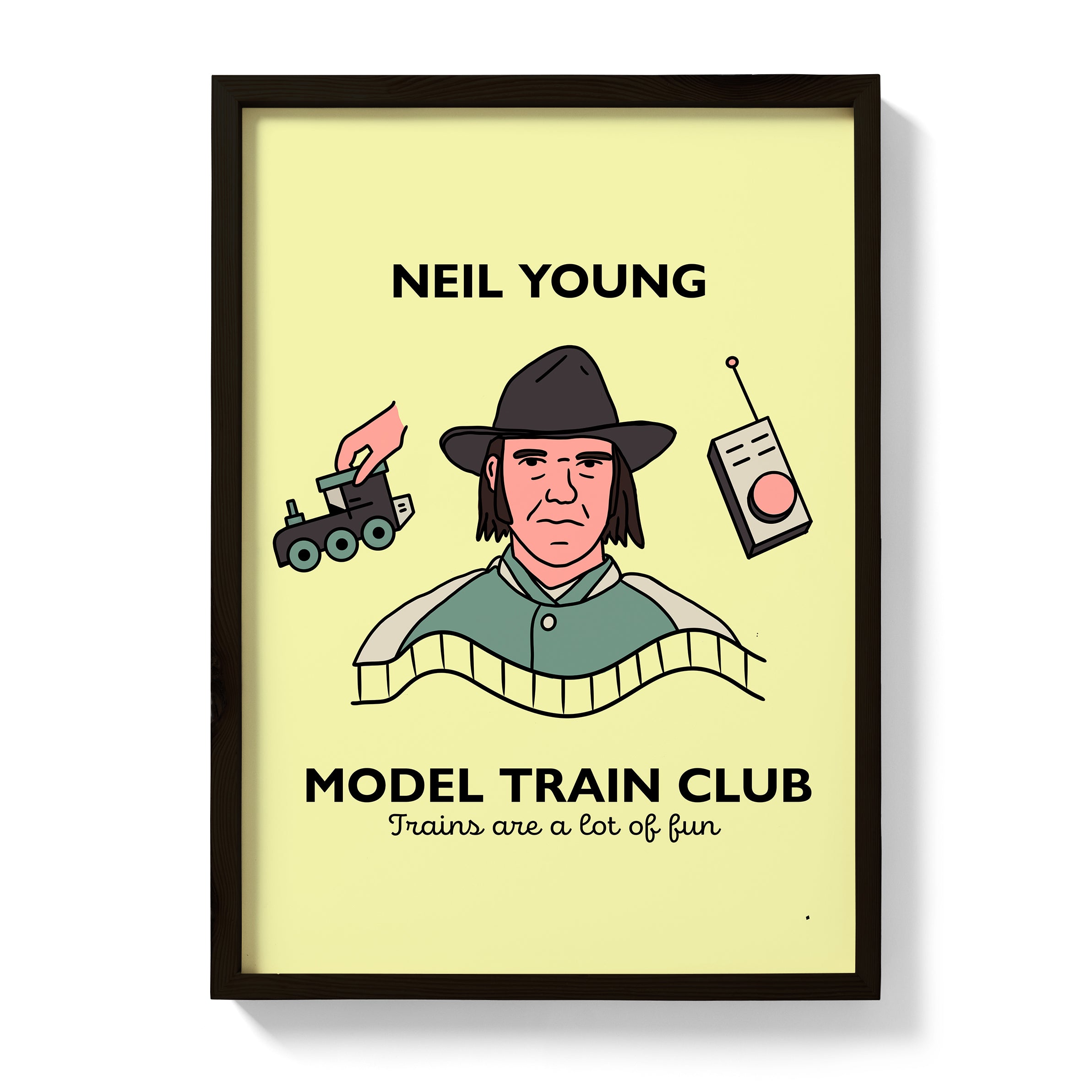Neil Young Model Train Club Print – You Can't Go Back